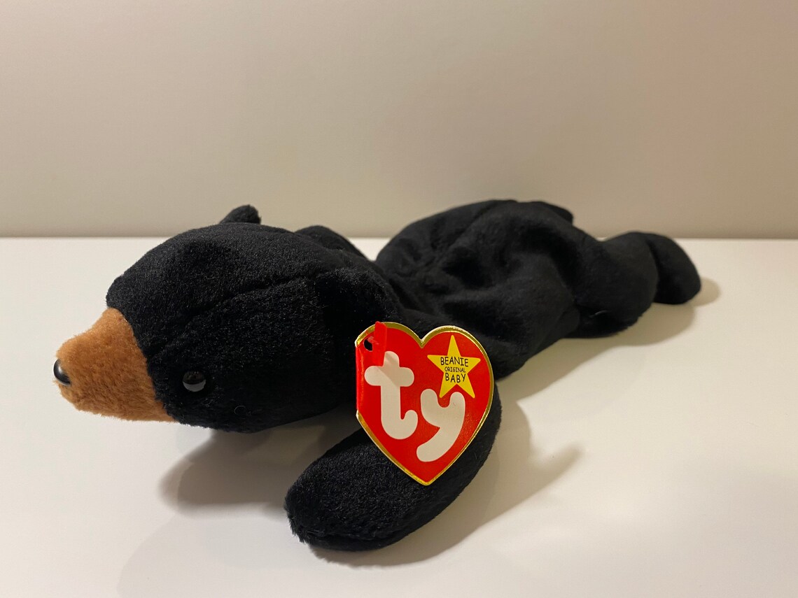 TY Beanie Baby Blackie the Black Bear 8.5 inch | Etsy
