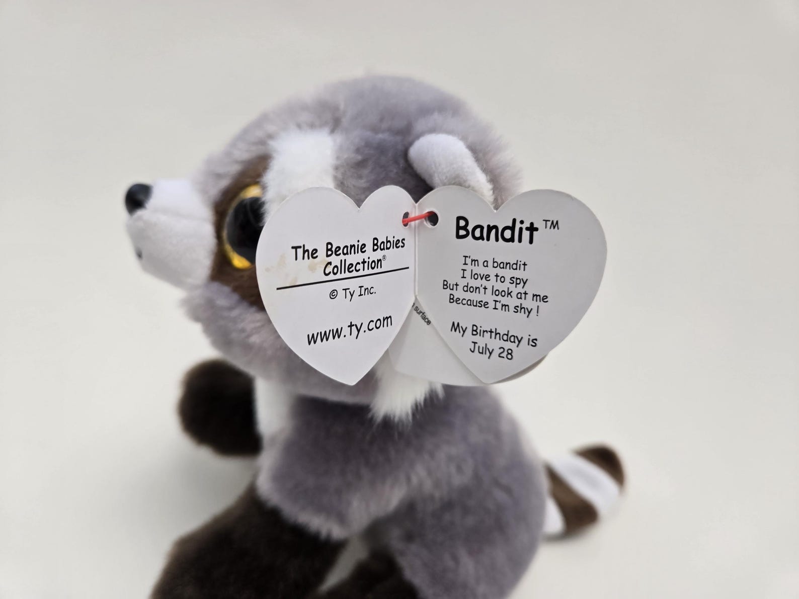 TY Beanie Baby “bandit” the Racoon (6 Inch) - Etsy