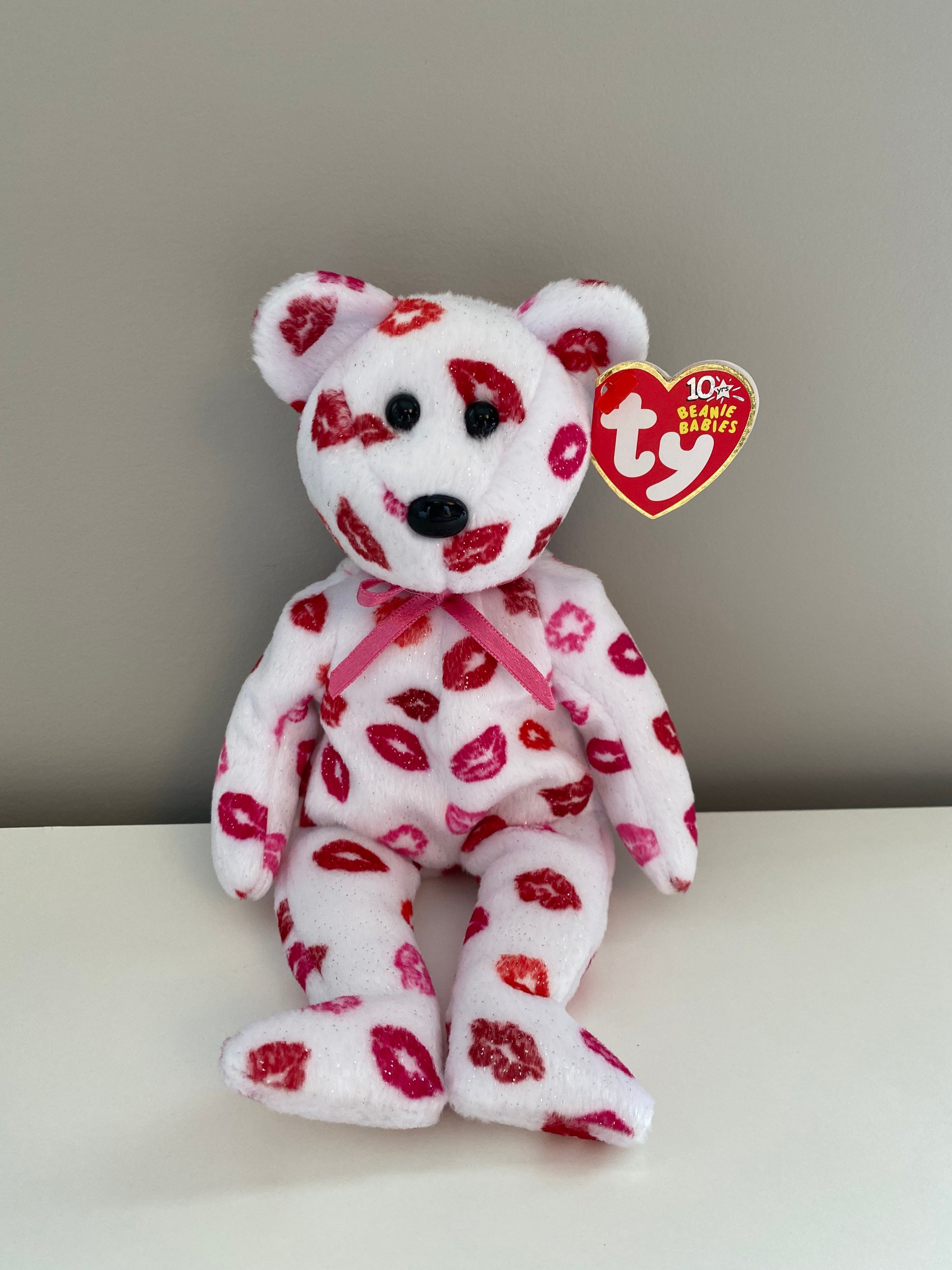 TY Beanie Baby Kissy the Love Bear 8.5 inch | Etsy