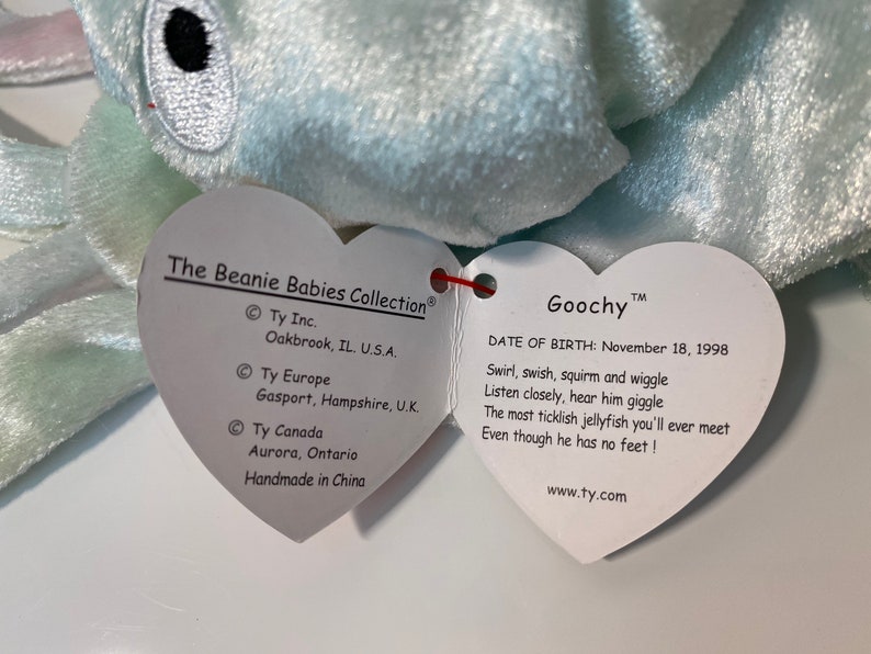 TY Beanie Baby goochy the Jellyfish 7.5 Inch - Etsy