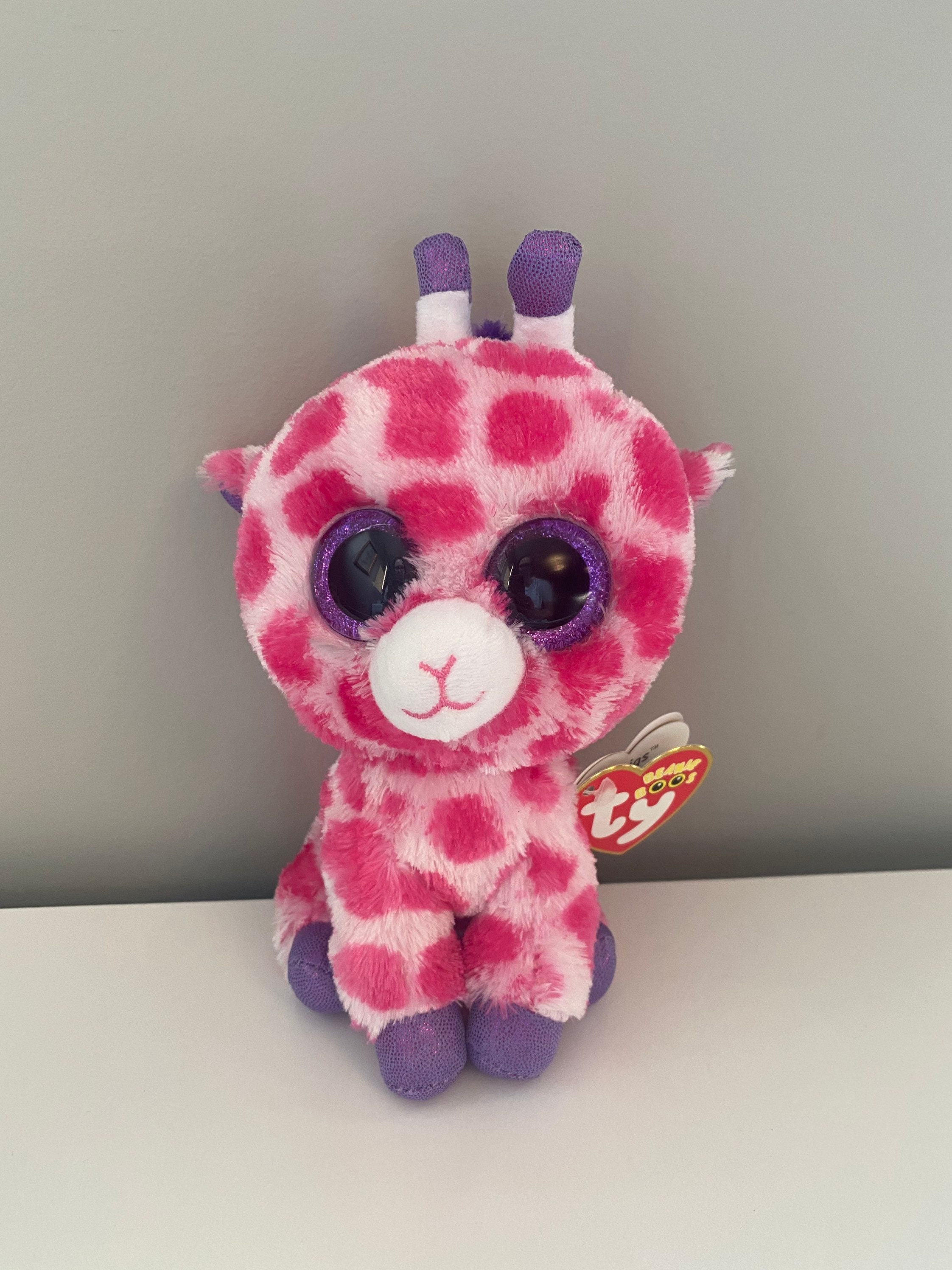 TY Beanie Boo twigs the Pink Giraffe With Glitter Eyes 6 - Etsy