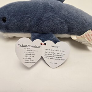 Ty Beanie Baby “crunch” the Shark - Handmade in Indonesia With Canadian ...