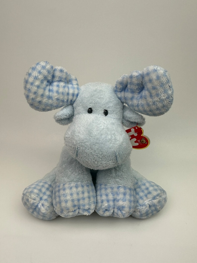TY Baby Pluffies twacks the Blue Moose 10 Inch - Etsy