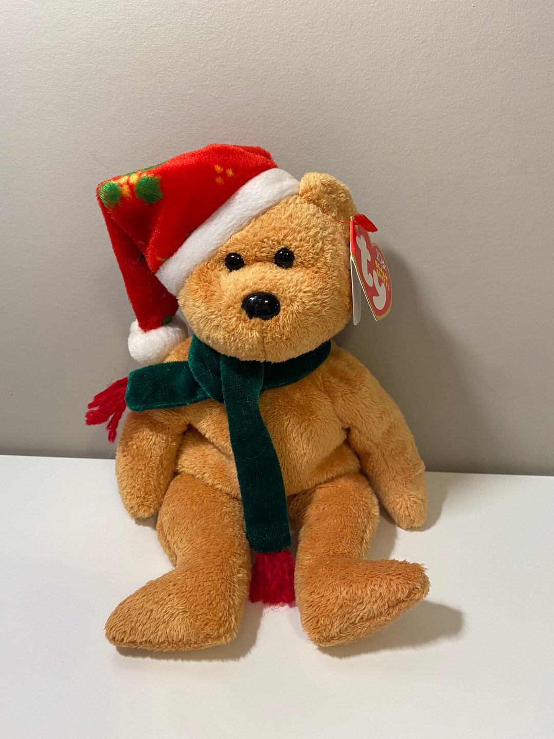 Ty Beanie Baby “holiday Teddy” the Christmas Bear (8.5 Inch) - Etsy