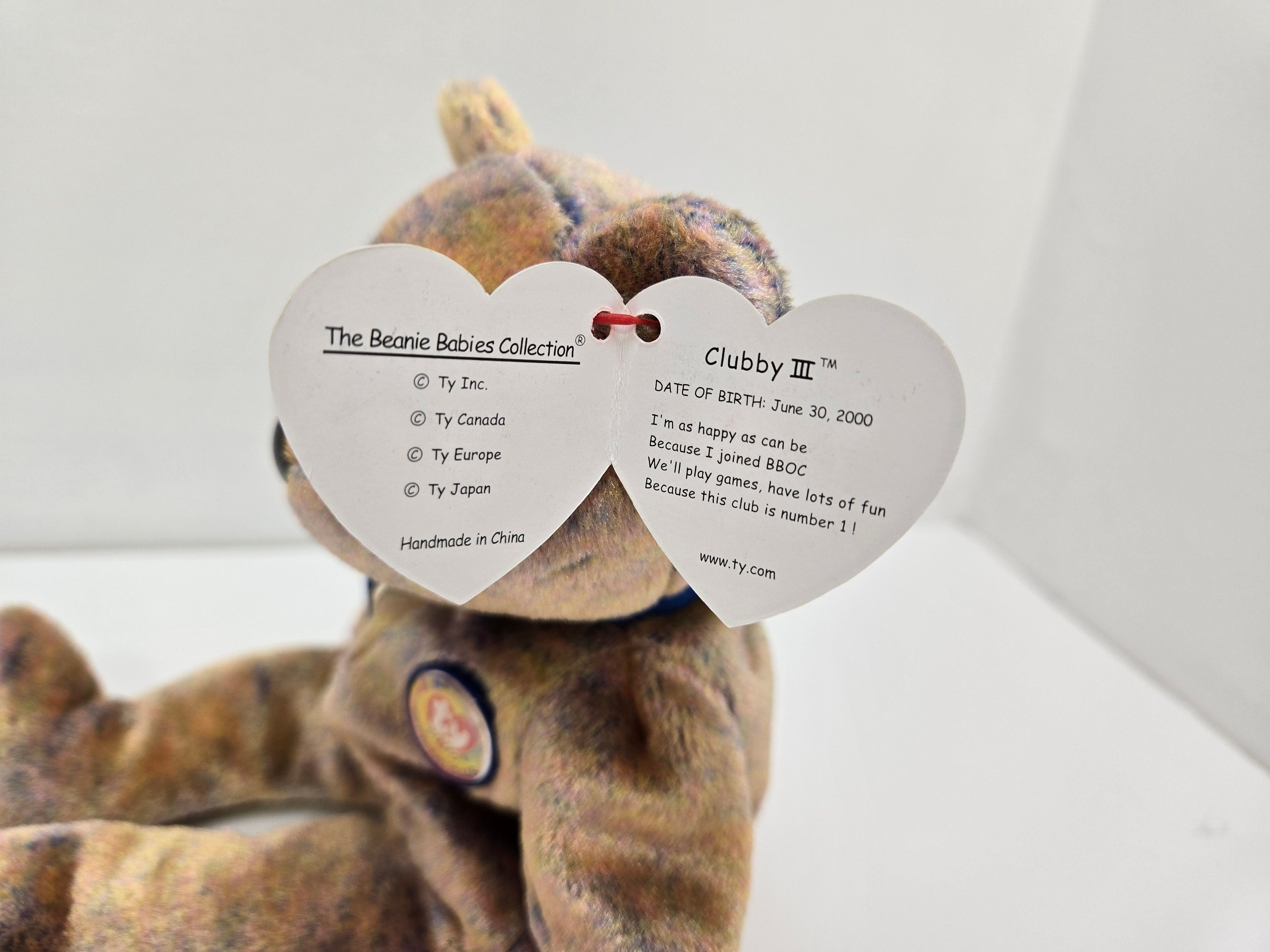 Ty Beanie Baby clubby 3 the Bear One of the Ty Club Bears 8.5 Inch Etsy UK