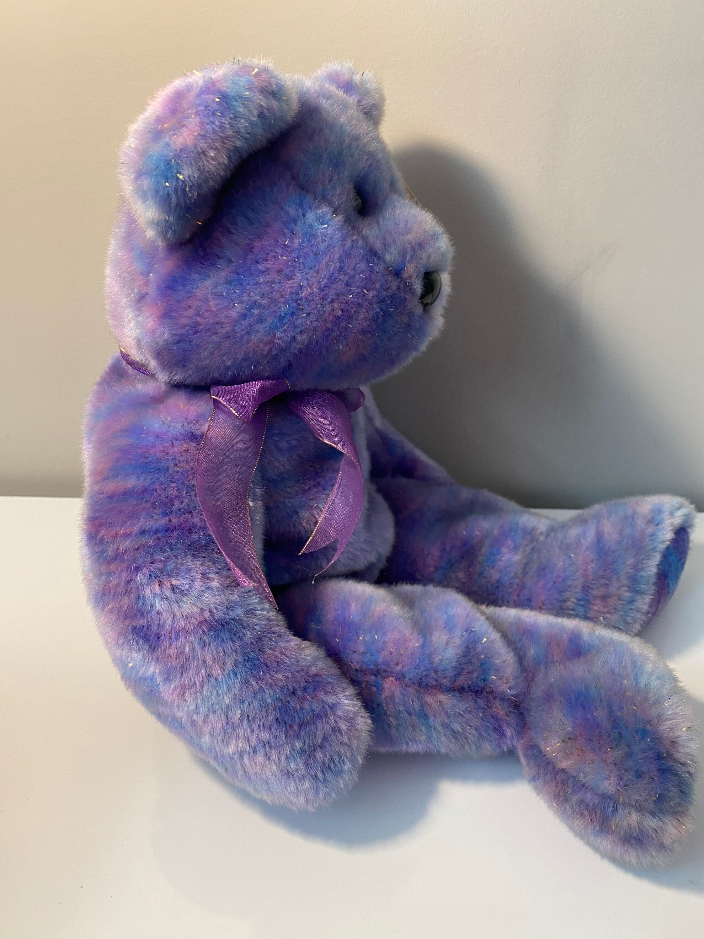 TY Beanie Buddy Clubby IV the Purple Sparkly TY Club Bear | Etsy