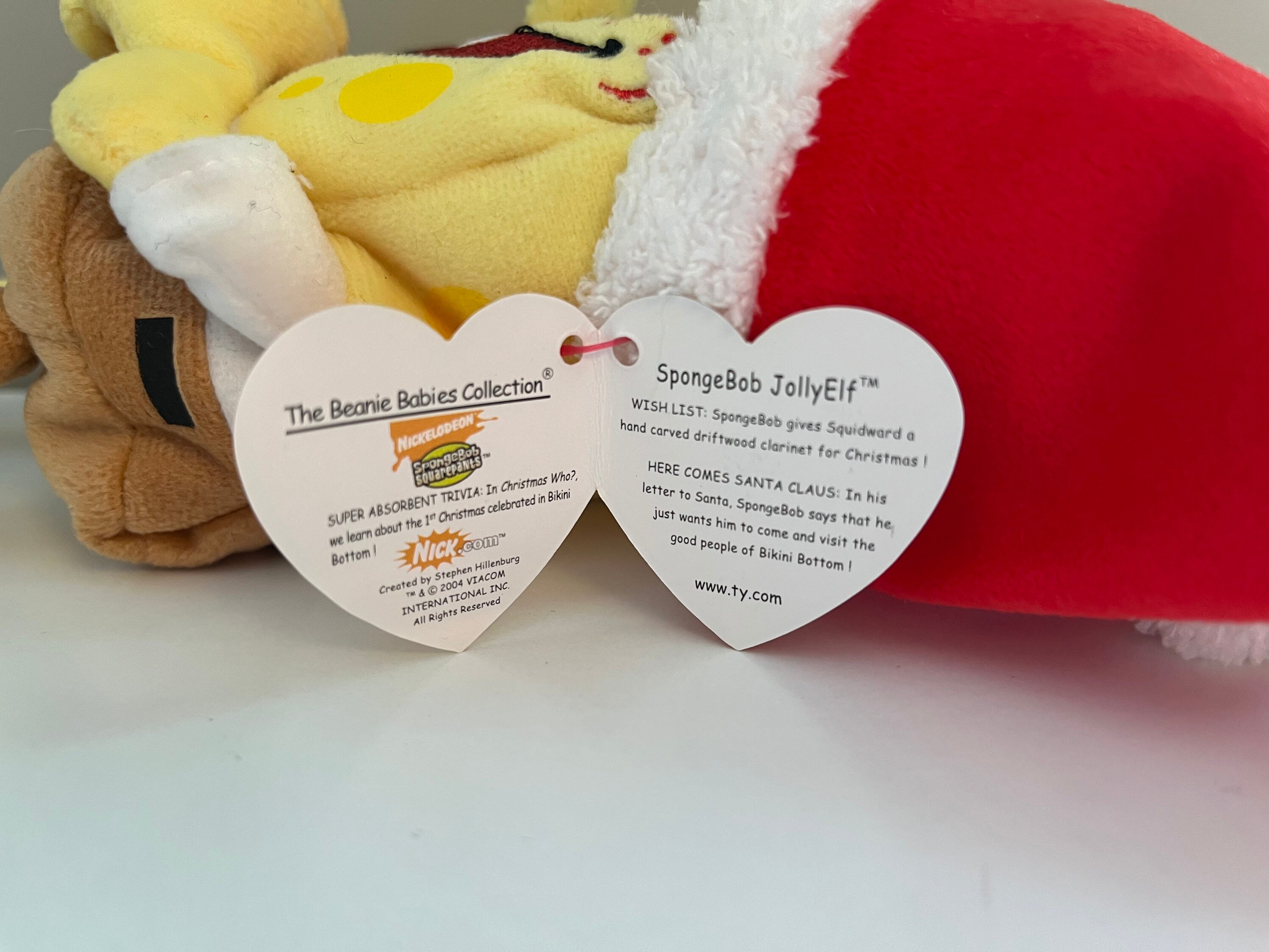 Ty Beanie Baby “spongebob Squarepants Jolly Elf” From Spongebob! (8.5 ...
