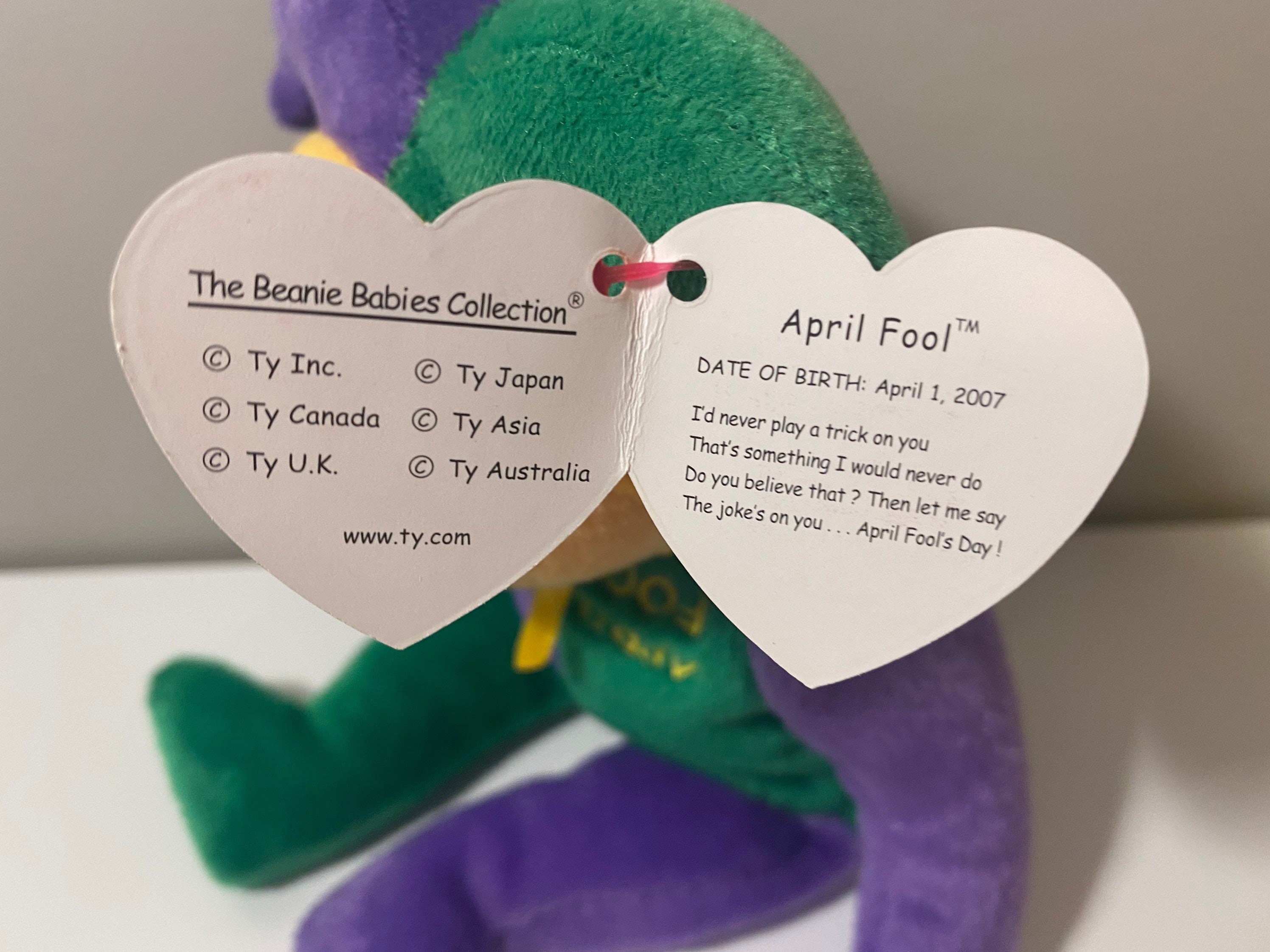 TY Beanie Baby april Fool the April Fools Bear Internet | Etsy