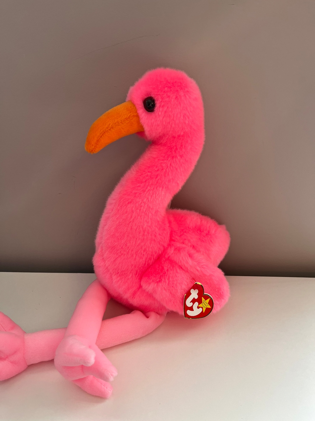 Ty Beanie Buddy “pinky” the Flamingo (10 Inch) - Etsy