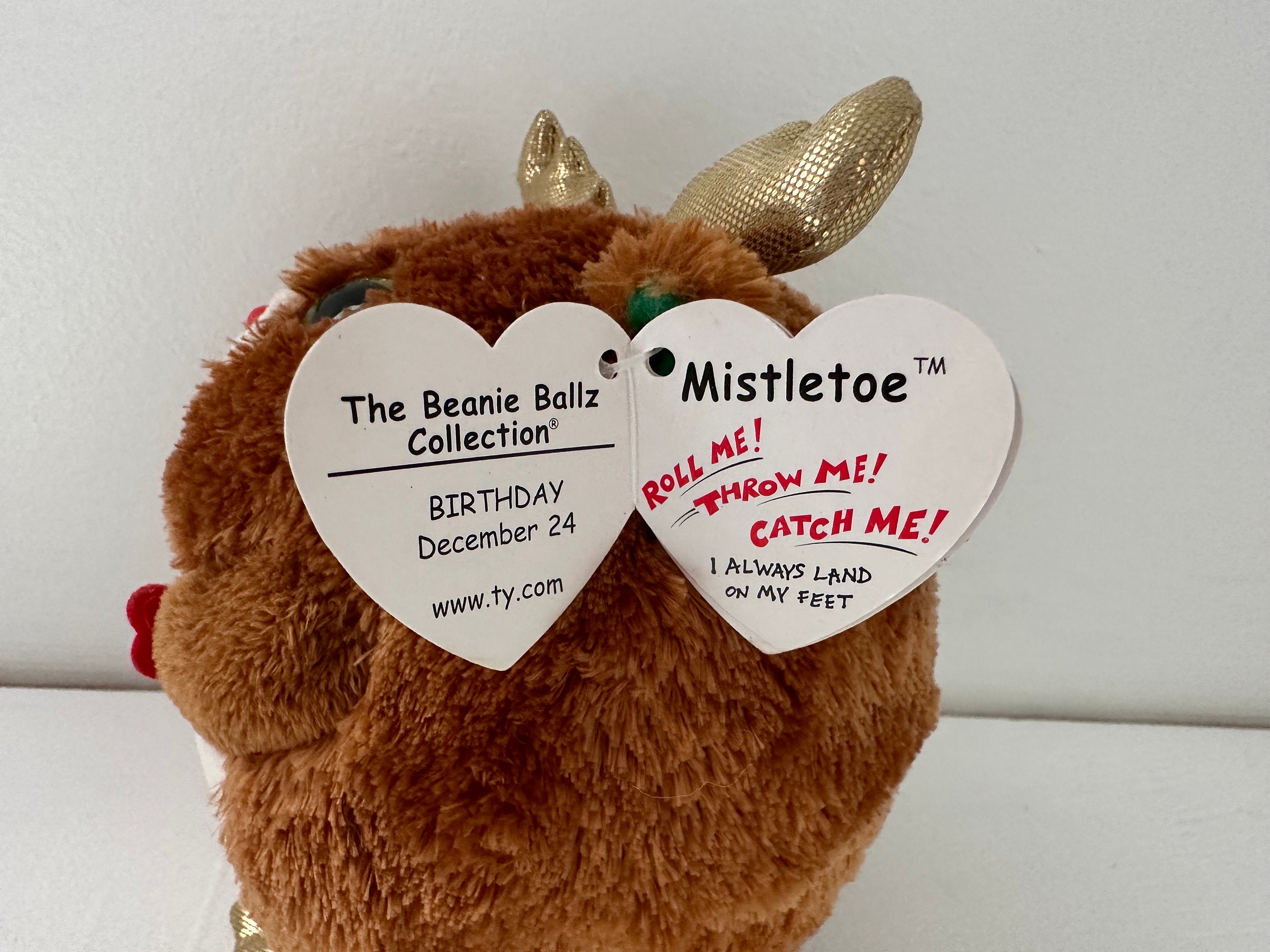Ty Beanie Ballz mistletoe the Reindeer Ball 5 Inch Etsy UK