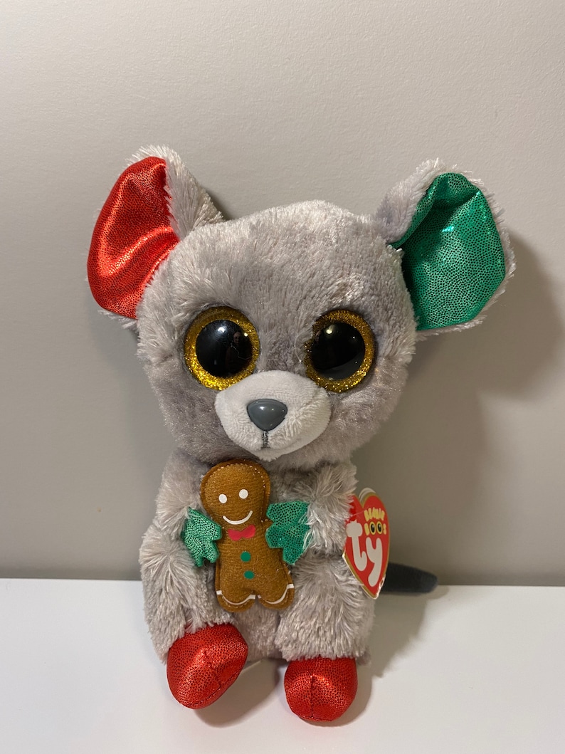 TY Beanie Boo “mac” the Mouse Holding Ginderbread Man (6 Inch) - Etsy