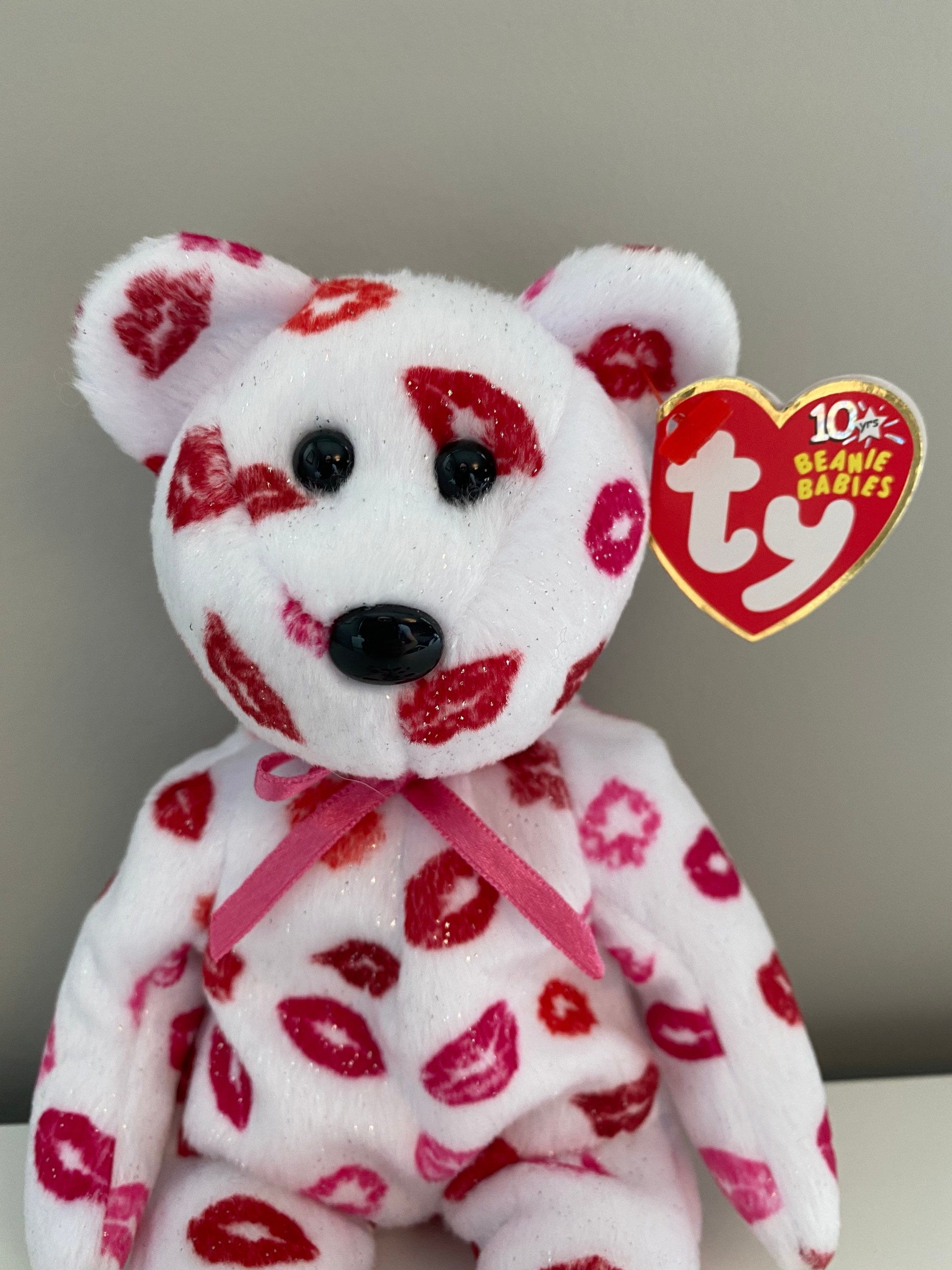 TY Beanie Baby Kissy the Love Bear 8.5 inch | Etsy