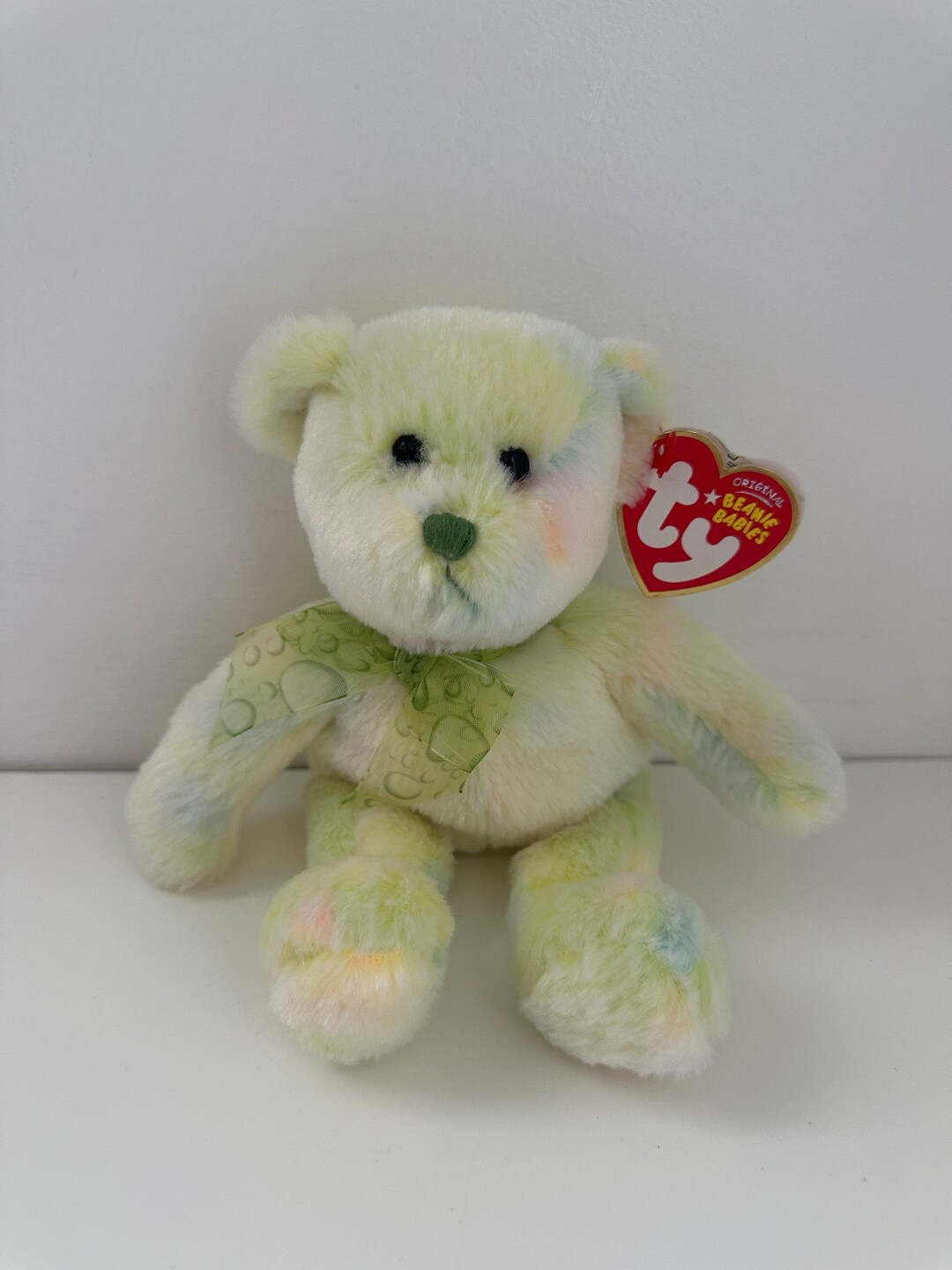 Ty Beanie Baby “flora” the Green Bear! (5 Inch) - Etsy