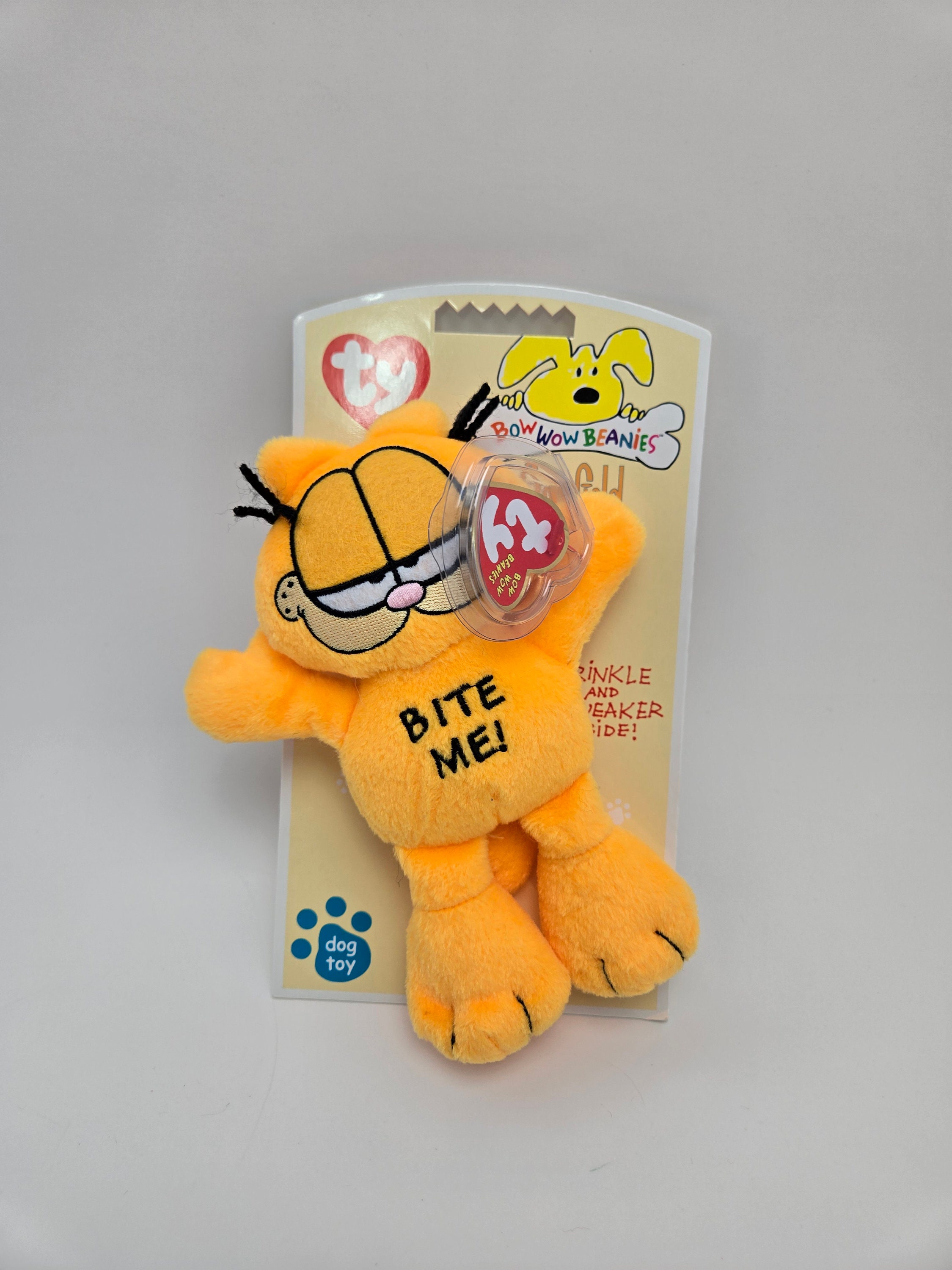 Ty Bow Wow Beanie Garfield Bite Me - Designed as a Dog Toy, Turned Into ...