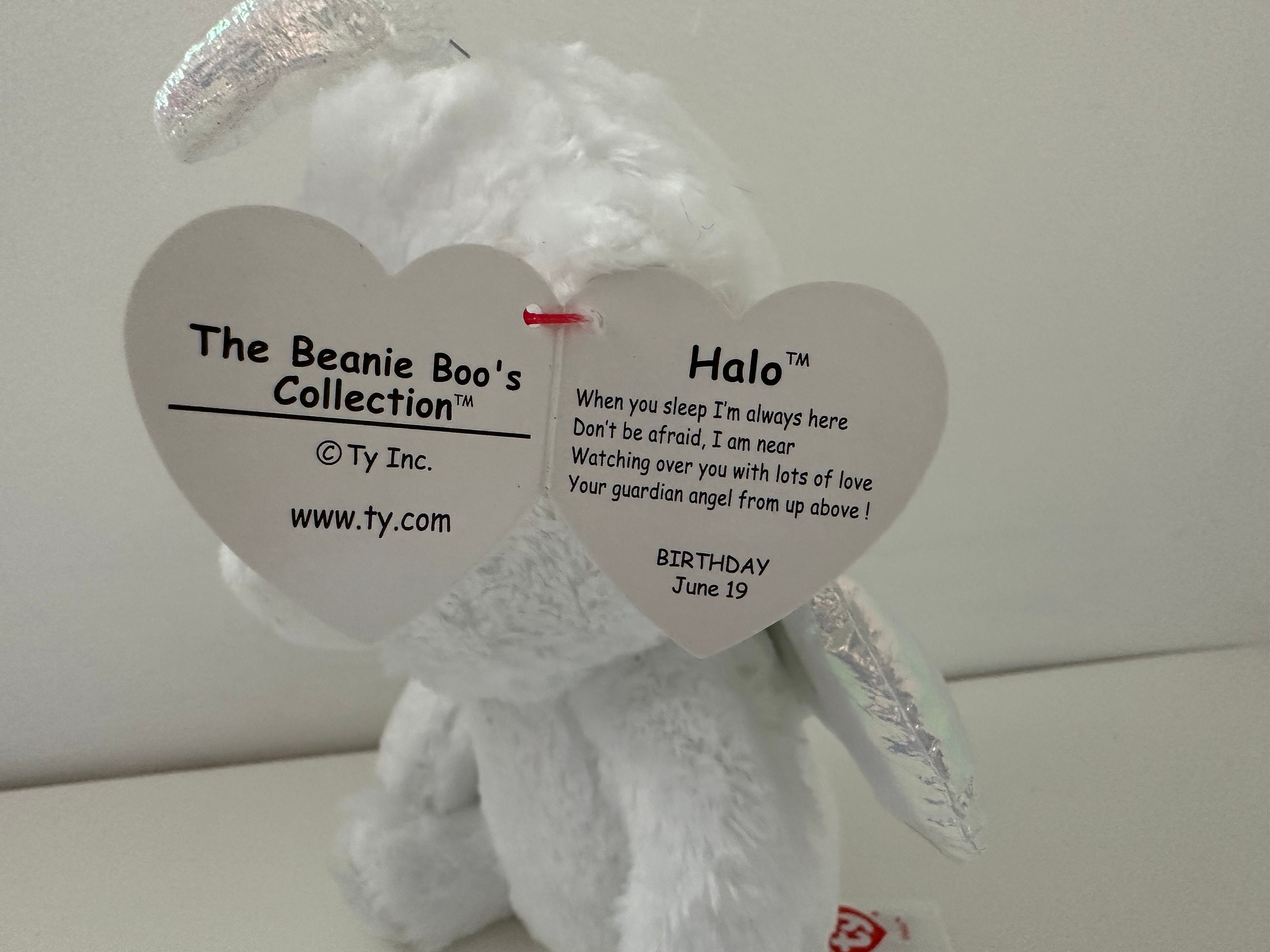 TY Beanie Boo halo the Angel Bear With Iridescent Wings RARE 6 Inch Etsy UK