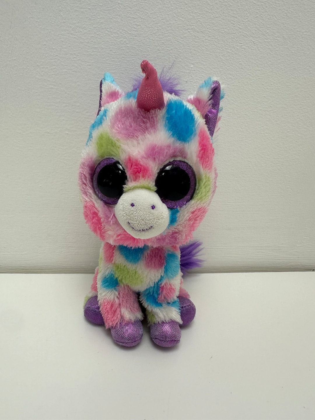 TY Beanie Boo “wishful” the Dotted Unicorn Plush - No Hang Tag (6 Inch ...