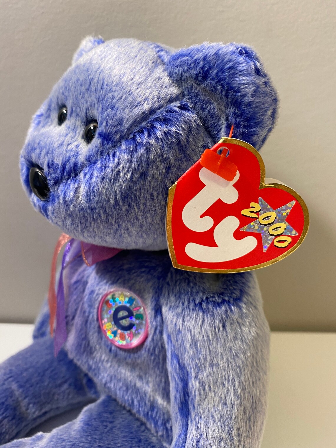 TY Beanie Baby Periwinkle the E-Bear 8.5 inch | Etsy