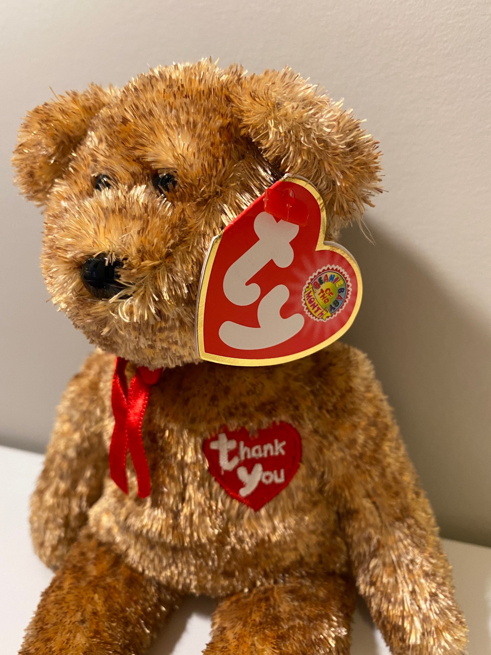 TY Beanie Baby Thank you Bear the Adorable Bear Plush 8.5 | Etsy