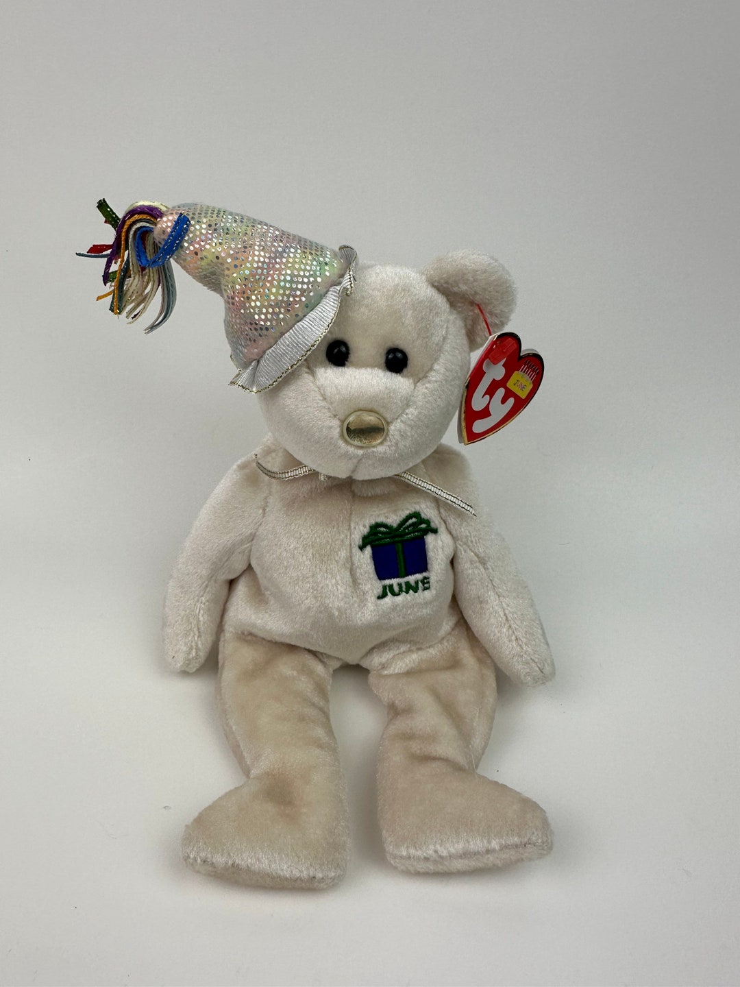 Ty Beanie Baby “happy Birthday” the June Birthday Bear Wearing a Party ...