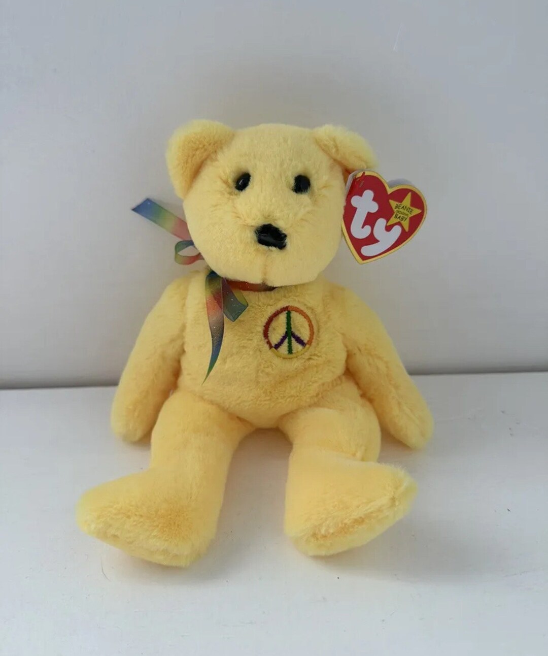 Ty Beanie Babies Series 2 “peace II” the 30th Anniversary Yellow Peace ...
