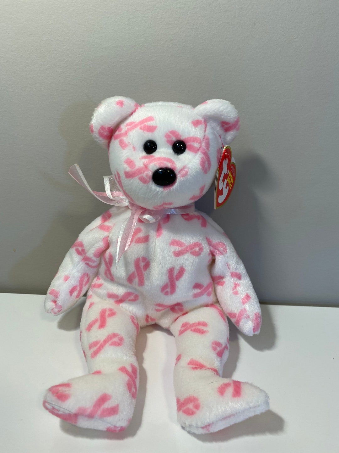Ty Beanie Baby “giving” the Breast Cancer Awareness Bear! *rare* (8.5 ...