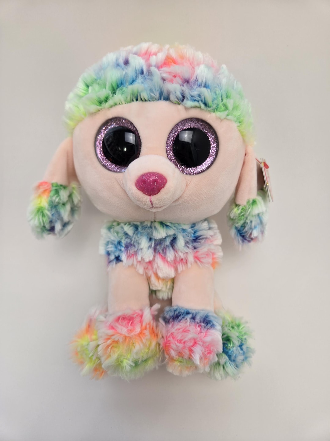 Ty Beanie Boo “rainbow” the Rainbow Poodle (larger 9 Inch) - Etsy