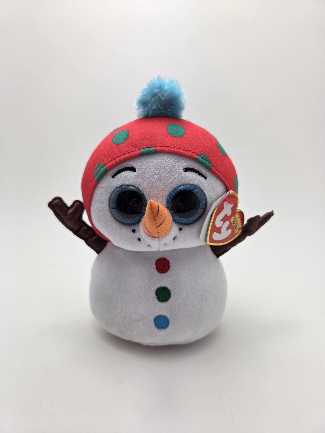 Ty Beanie Boo “dave” the Snowman Plush (6 Inch) - Etsy