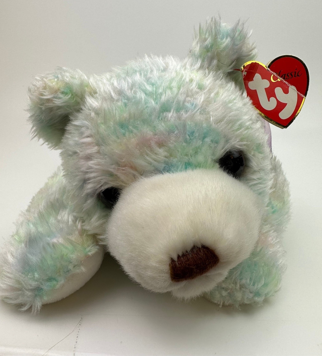 TY Classics Collection gumdrop the Bear With Purple Bow - Etsy