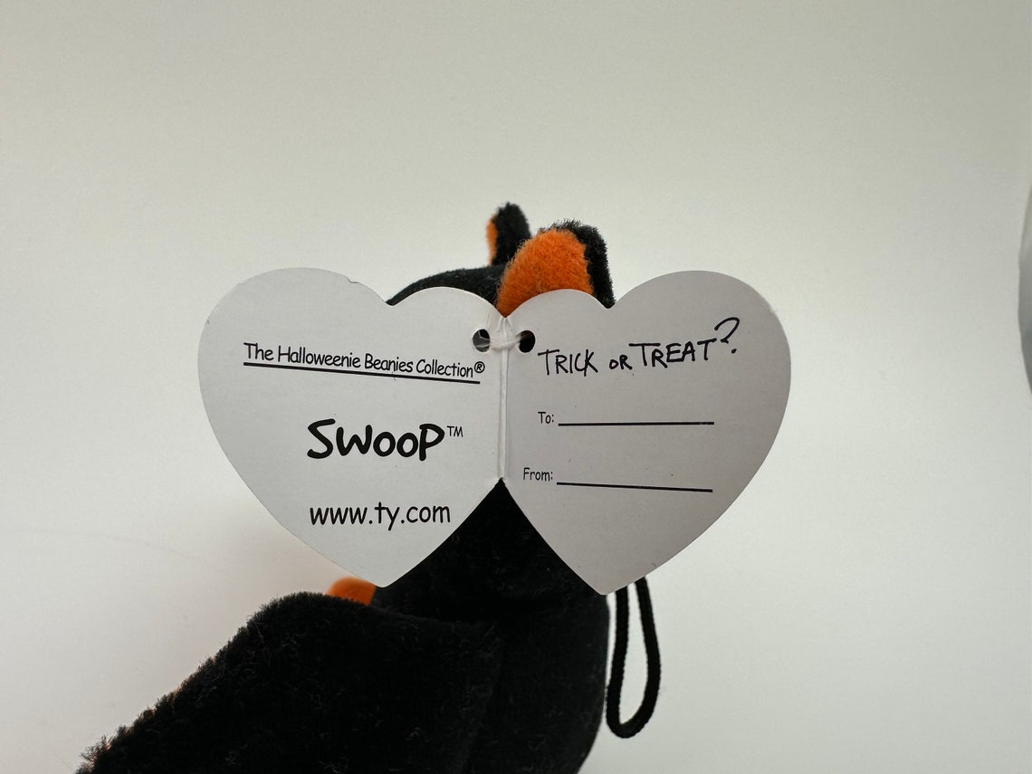 Ty Halloweenie Beanie “swoop” the Black Halloween Bat - Teenie Beanie ...