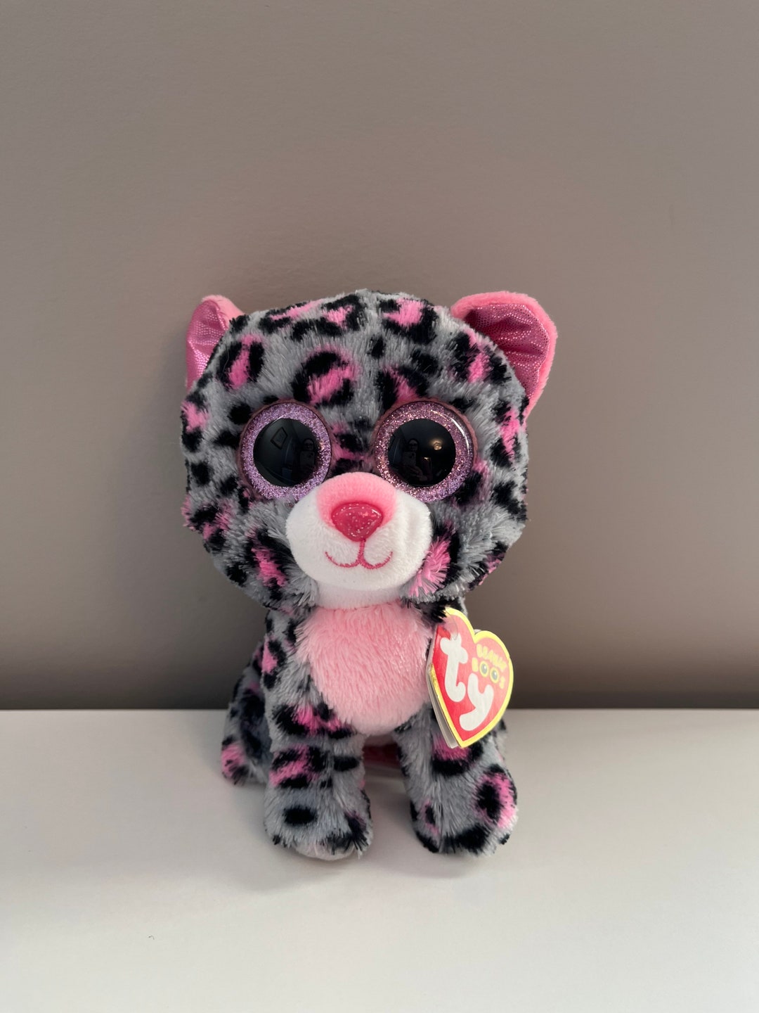 Ty Beanie Boo tasha the Purple and Grey Leopard 6 Inch - Etsy