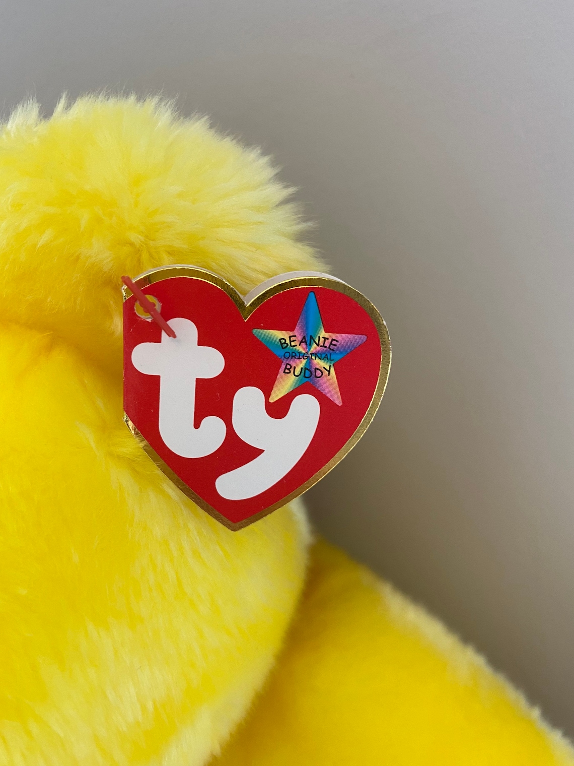 TY Beanie Buddy Tradee the Yellow Bear Plush 14 inch | Etsy