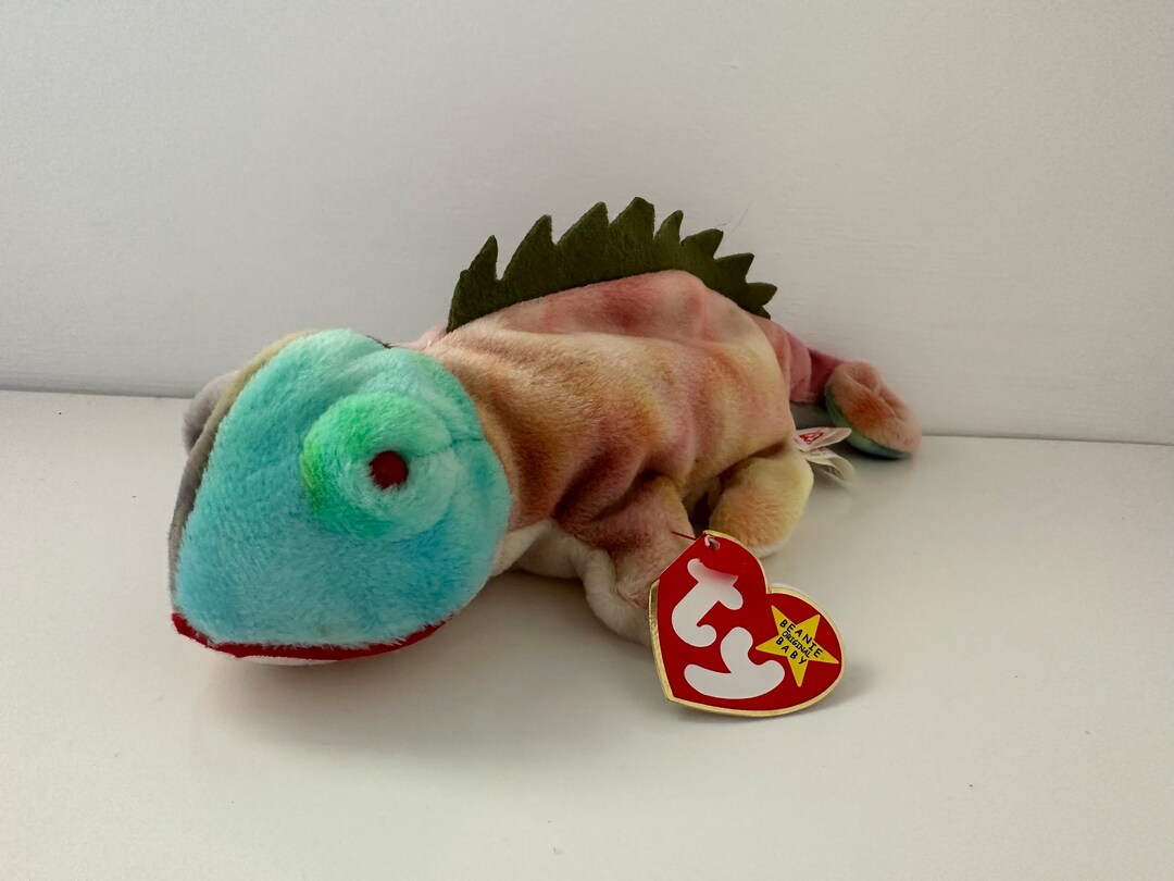 Ty Beanie Baby “iggy” the Unique Coloured Tie-dye Iguana Handmade in ...