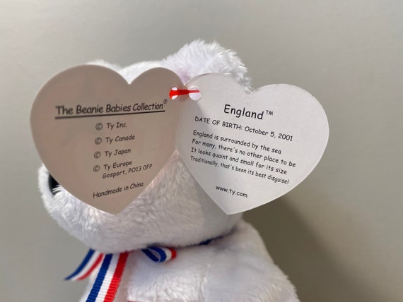 Ty Beanie Baby england the Bear England Exclusive 8.5 Inch Etsy UK