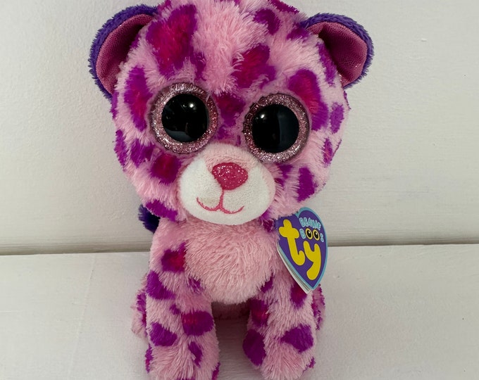 Ty Beanie Boo glamour the Pink and Purple Leopard Purple Tag 6 Inch - Etsy