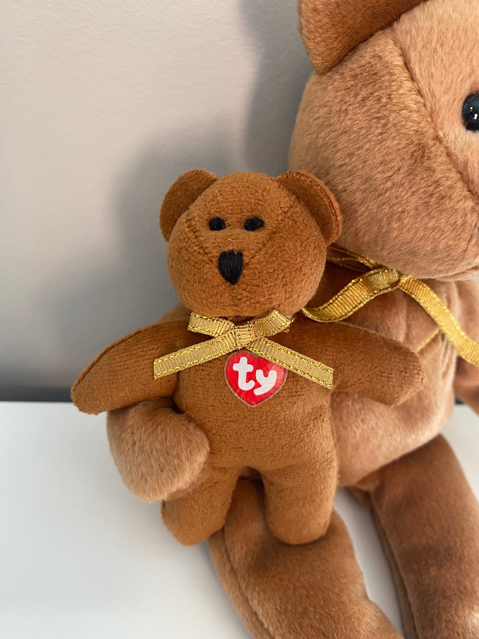 TY Beanie Baby signature Bear the Bear With Baby Cub 9 - Etsy