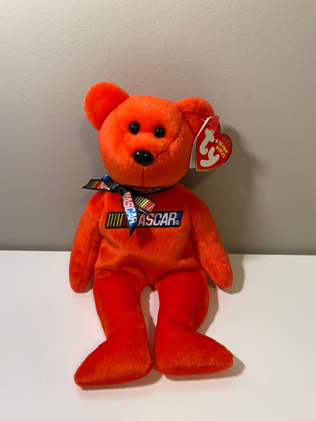Ty Beanie Baby “racer” the Nascar Bear - Red Version (8.5 Inch) - Etsy