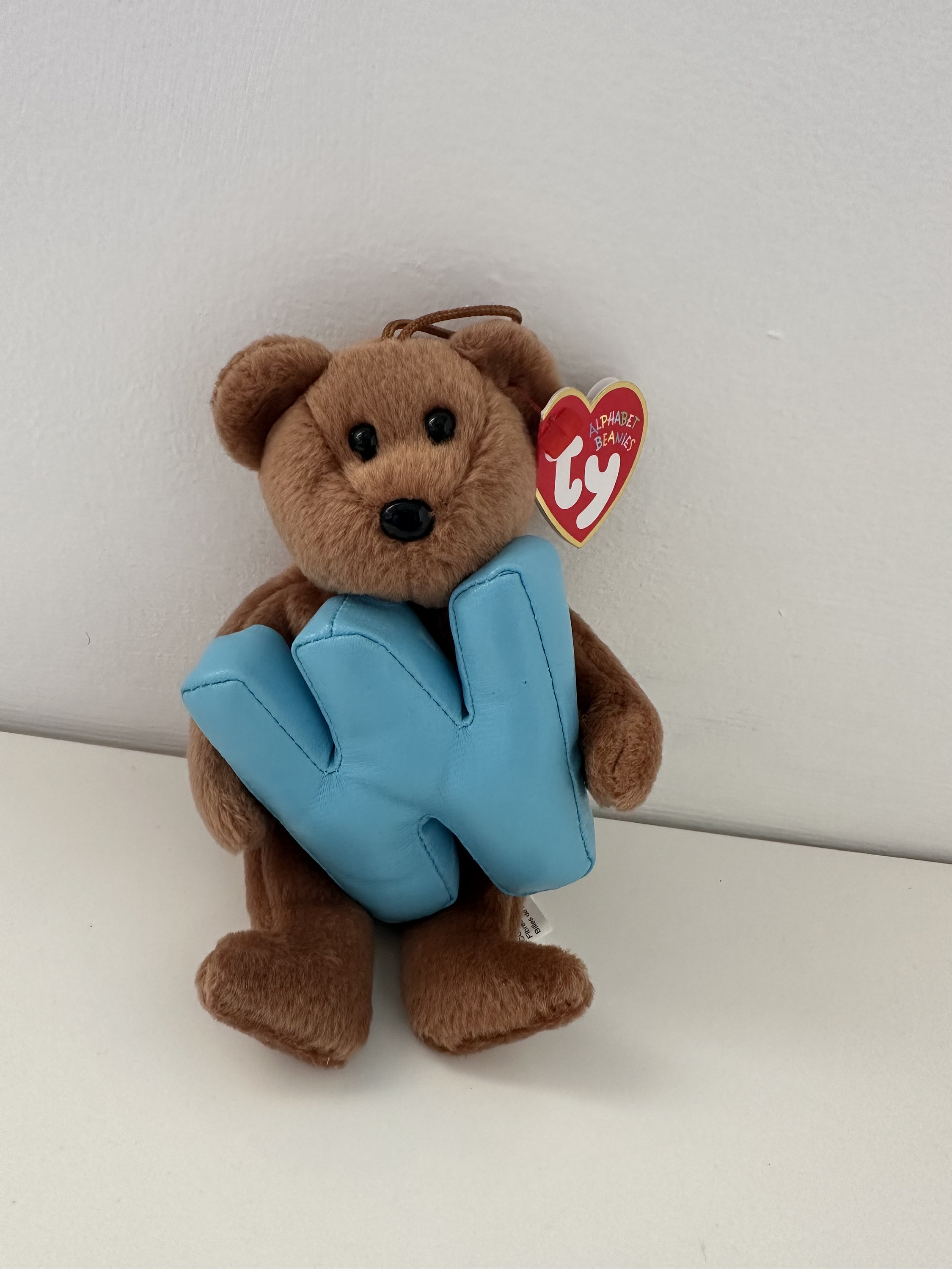 Ty Alphabet Beanie W the Bear Holding Letter W 4.5 Inch Etsy UK