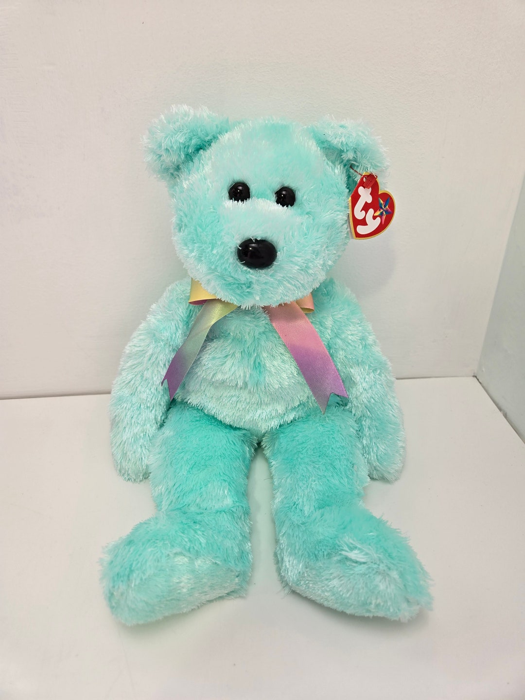 Ty Beanie Buddy “sherbet” the Bear Aqua Version! (13.5 Inch) - Etsy