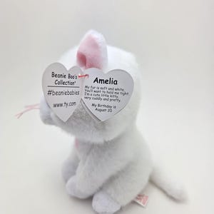 Ty Beanie Boo “amelia” the White Kitty Cat (6 Inch) - Etsy