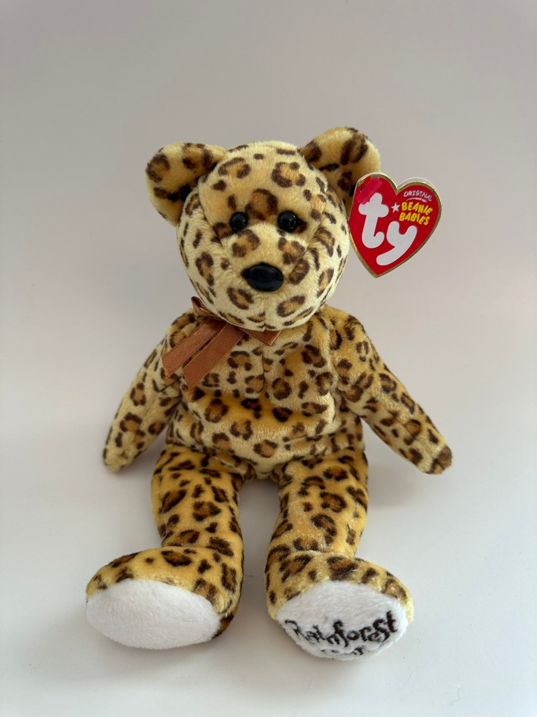 Ty Beanie Baby “leopold” the Leopard Bear - Rainforest Cafe Exclusive ...