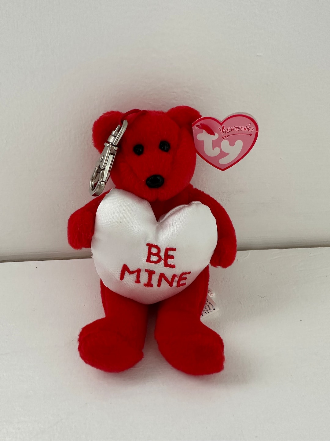 Ty Key Clips “be Mine”, the Bear *small* Beanie With Metal Key Chain (4 ...