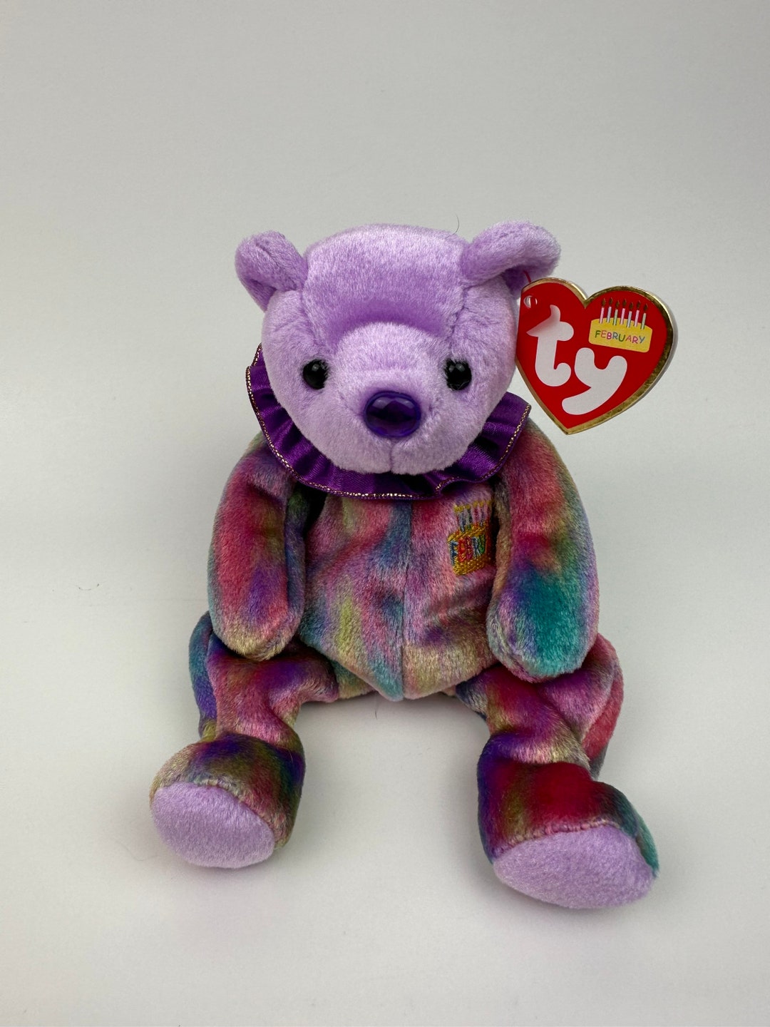 Ty Beanie Baby February the Birthday Bear - Amethyst Birthstone Bear (7 ...