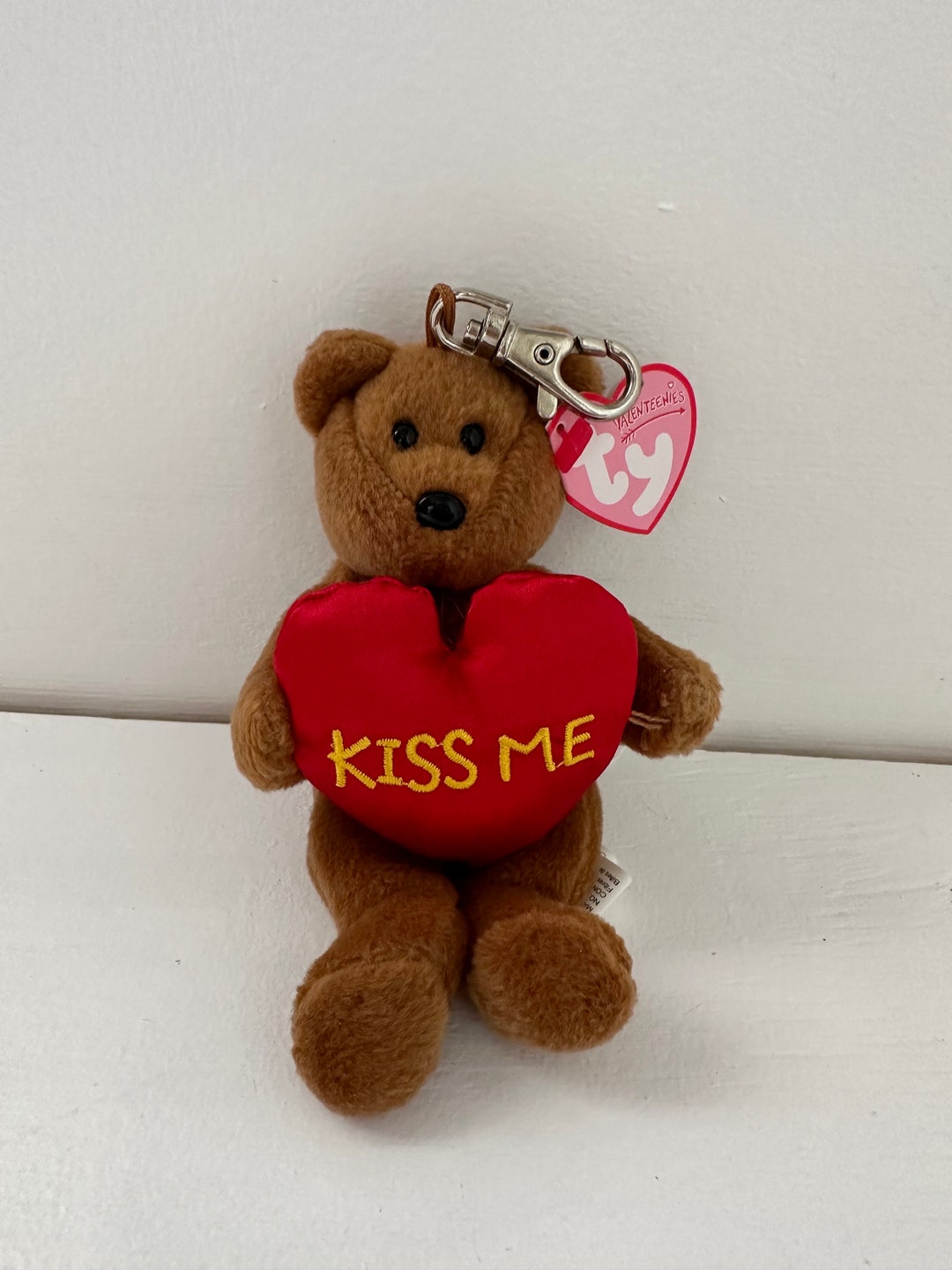 Ty Key Clips “kiss Me”, the Bear *small* Beanie With Metal Key Chain (4 ...