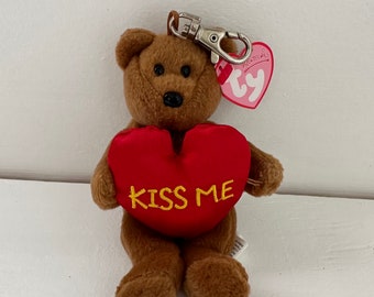 Ty Key Clip Beanie Baby “dazzler” the Pink Bear - Metal Key Chains (4 ...