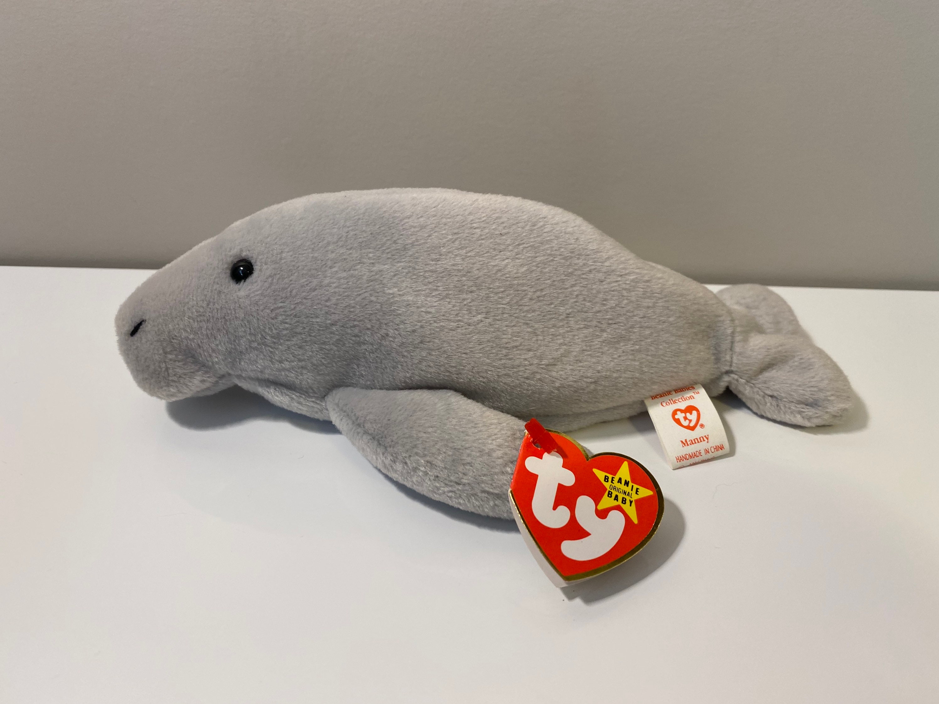 TY Beanie Baby Manny the Manatee Rare 8.5 inch | Etsy