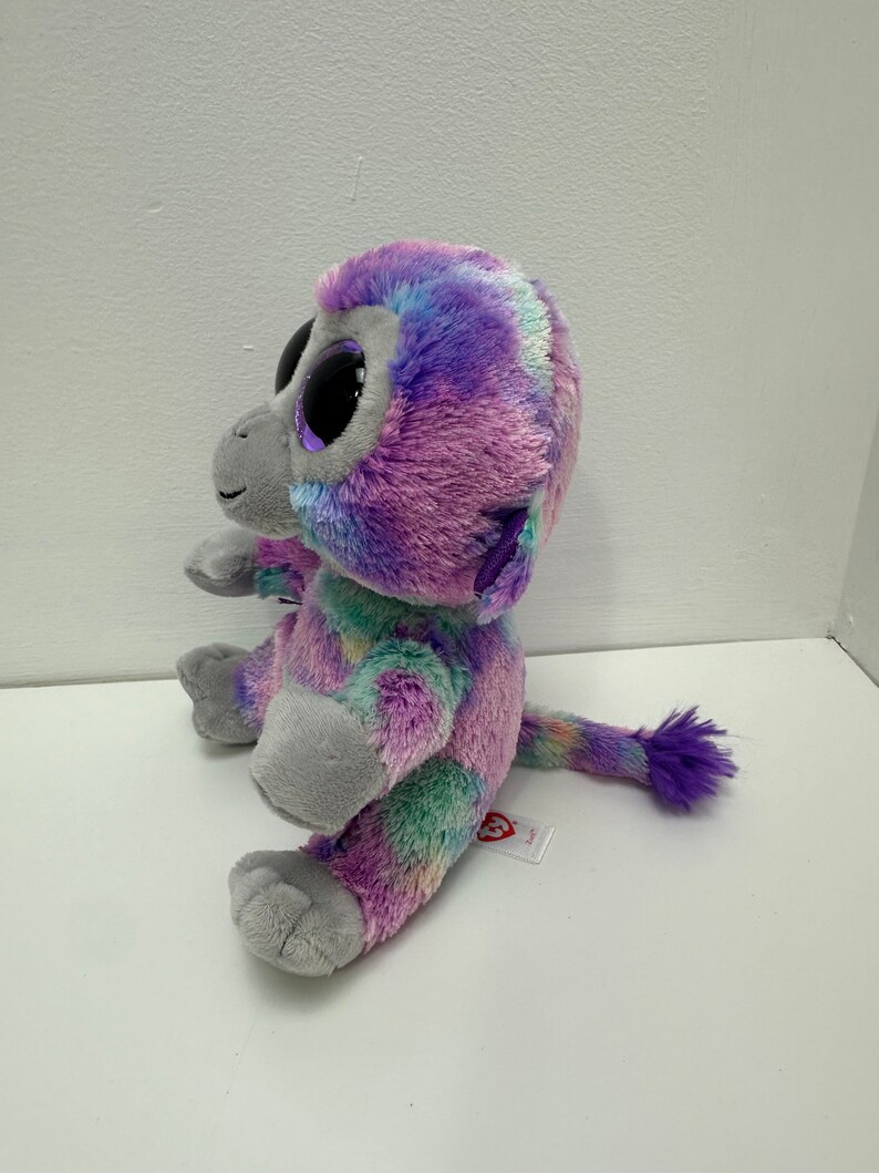 Ty Beanie Boo “zuri” the Purple and Blue Monkey - No Hang Tag (6 Inch ...