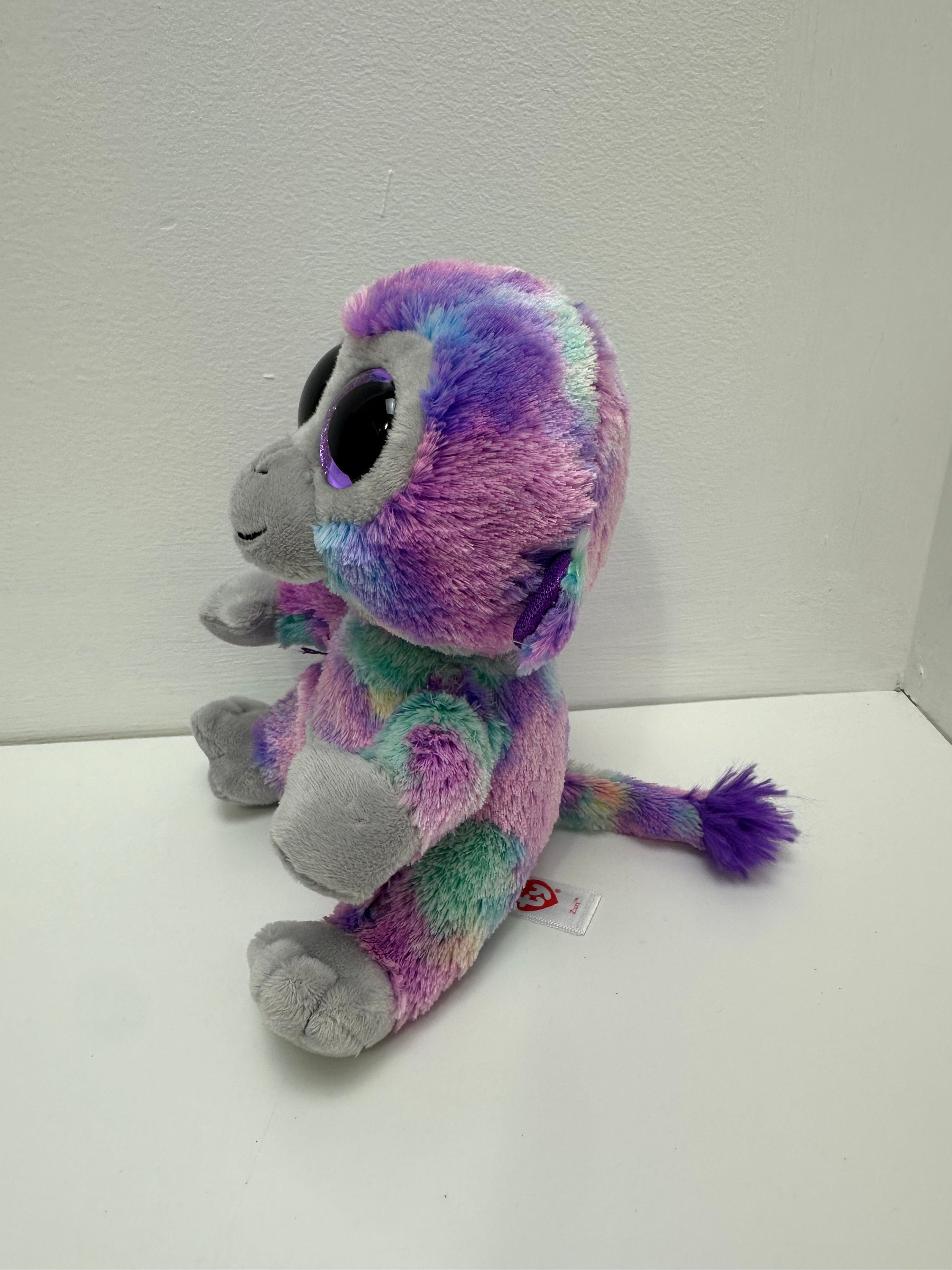 Ty Beanie Boo “zuri” the Purple and Blue Monkey - No Hang Tag (6 Inch ...