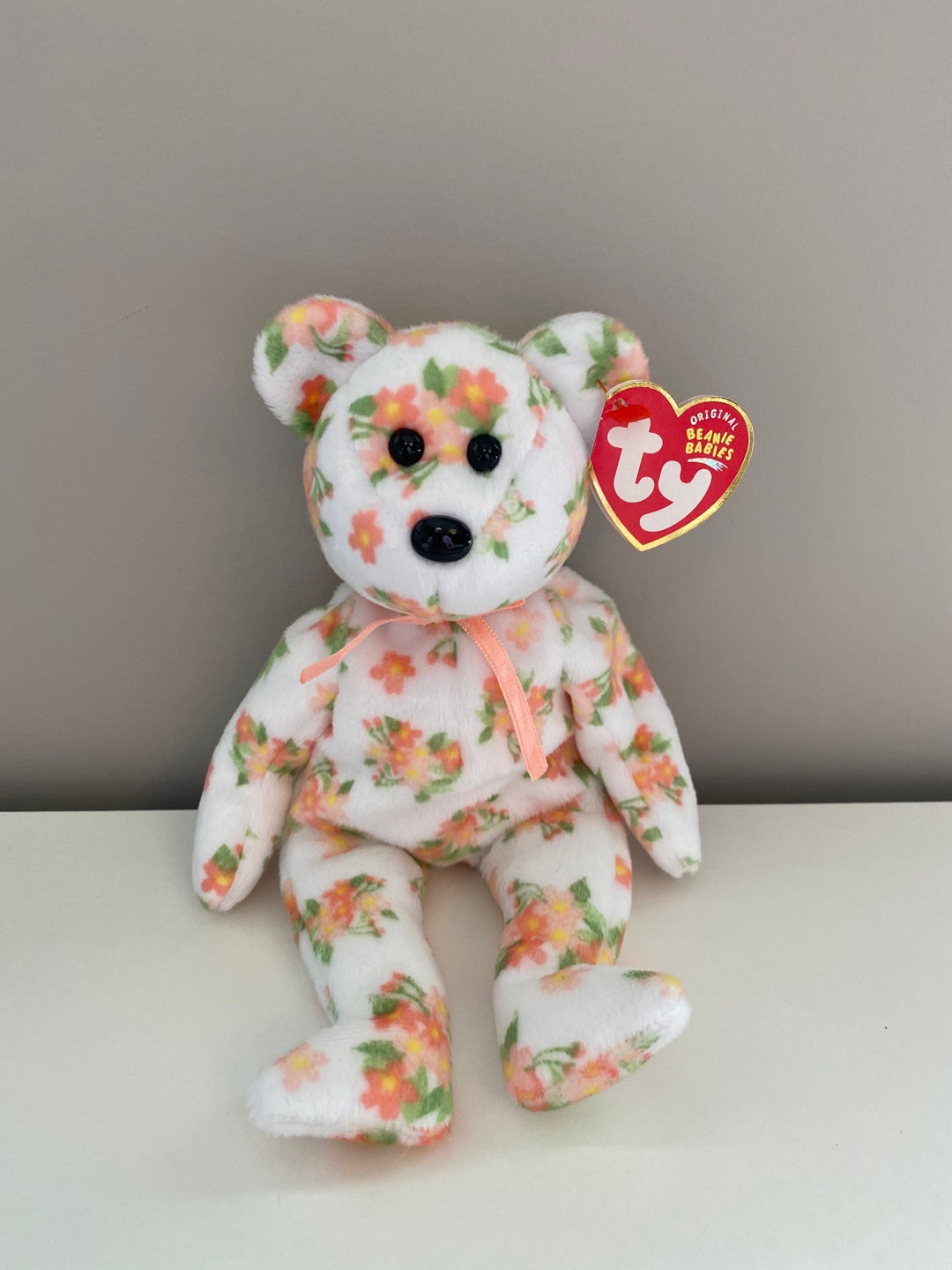 Ty Beanie Baby hannah the Floral Bear Asia Pacific - Etsy