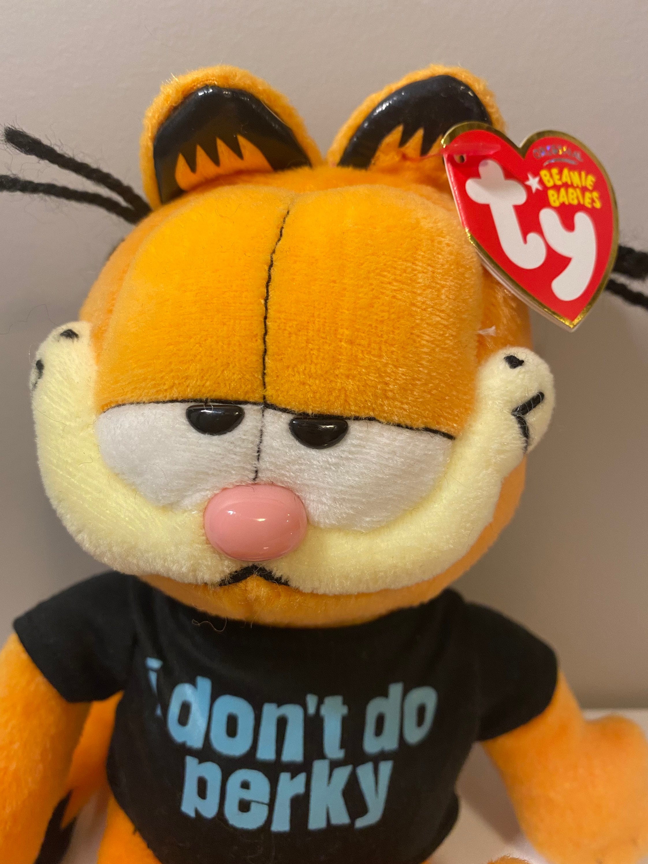TY Beanie Baby Garfield the Cat I dont do perky | Etsy