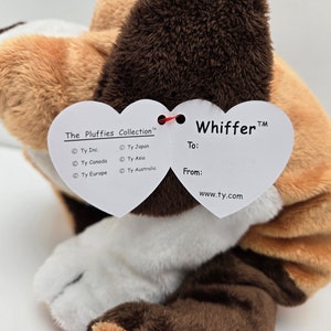 Ty Pluffies Collection whiffer the Dog rare 8.5 Inch - Etsy